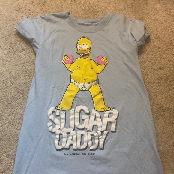 Universal | Tops | Bogo Free Baby Blue Bart Simpson Tshirt From ...